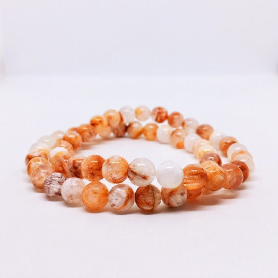 Pink Lodolite Bracelet, Inclusion Quartz Armband, Ghost Quartz Jewelry ...