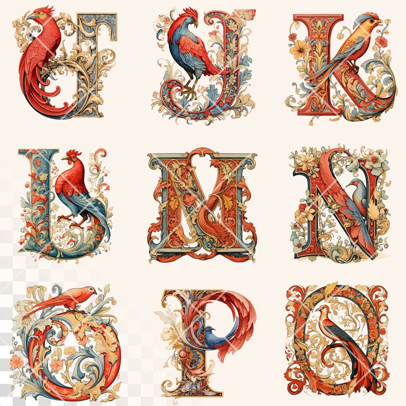 Pheonix Alphabet Bundle Transparent PNG SVG Download Illuminated ...