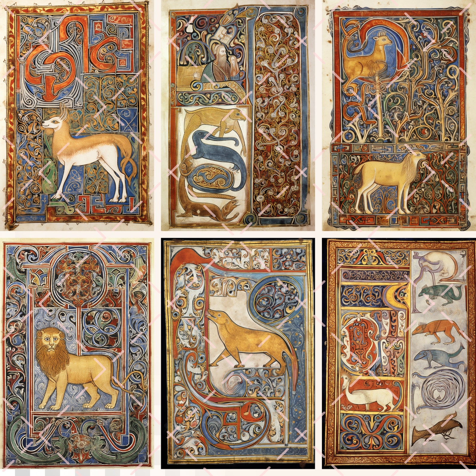 Book of Kells Alphabet | Transparent PNG SVG | Early Medieval ...