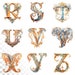 Opal Alphabet Transparent PNG SVG Illuminated Letters - Etsy