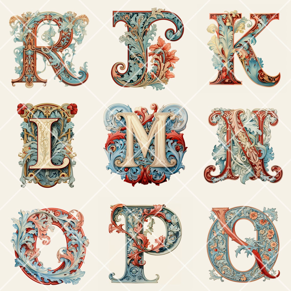 Ancient Patina Alphabet | Transparent PNG | Illuminated Manuscript ...