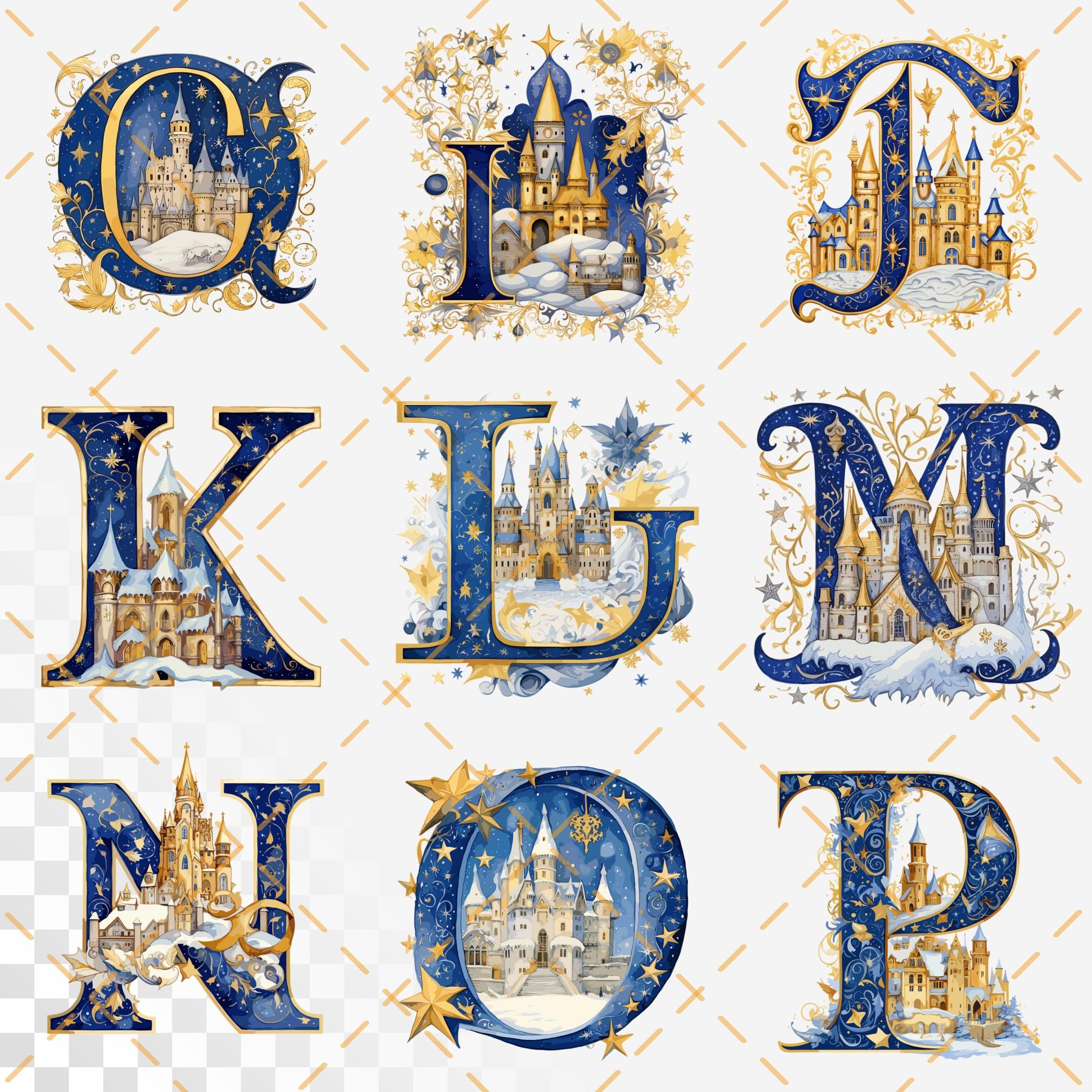 Winter Wonderland Alphabet | Christmas Clipart | Transparent PNG SVG ...