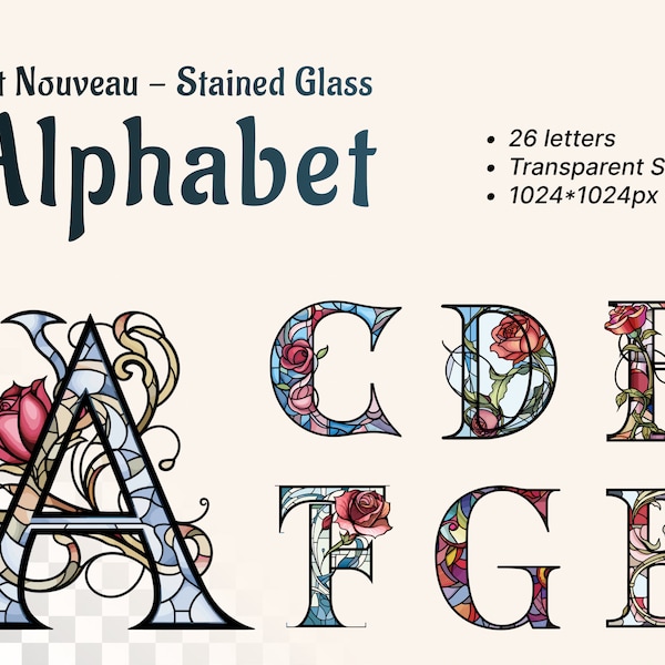 Stained Glass Letters - Etsy