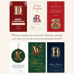 Christmas Alphabet Bundle Transparent PNG SVG Download Card Design ...