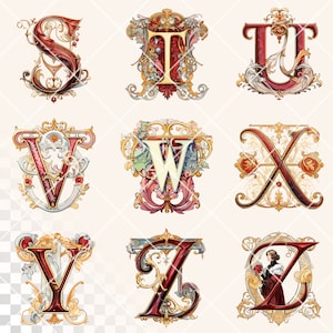 Garnet Alphabet | Transparent PNG SVG | Illuminated Letters | January ...