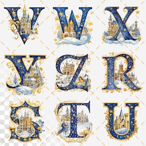 Winter Wonderland Alphabet Christmas Clipart Transparent PNG SVG ...