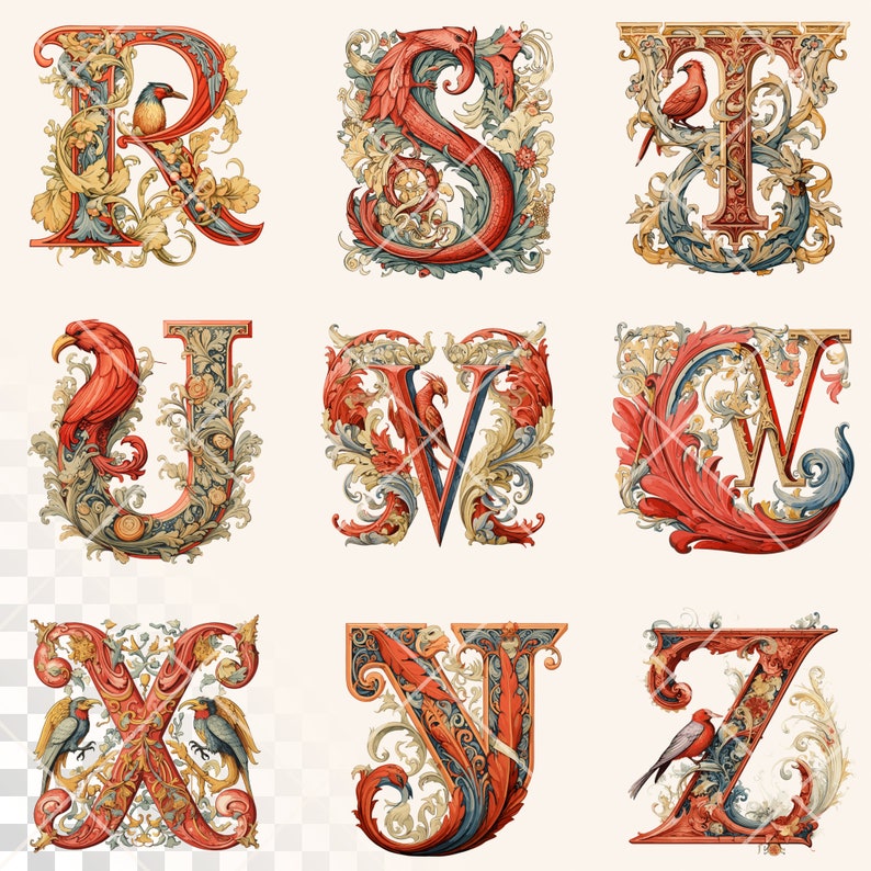 Pheonix Alphabet Bundle Transparent PNG SVG Download Illuminated ...