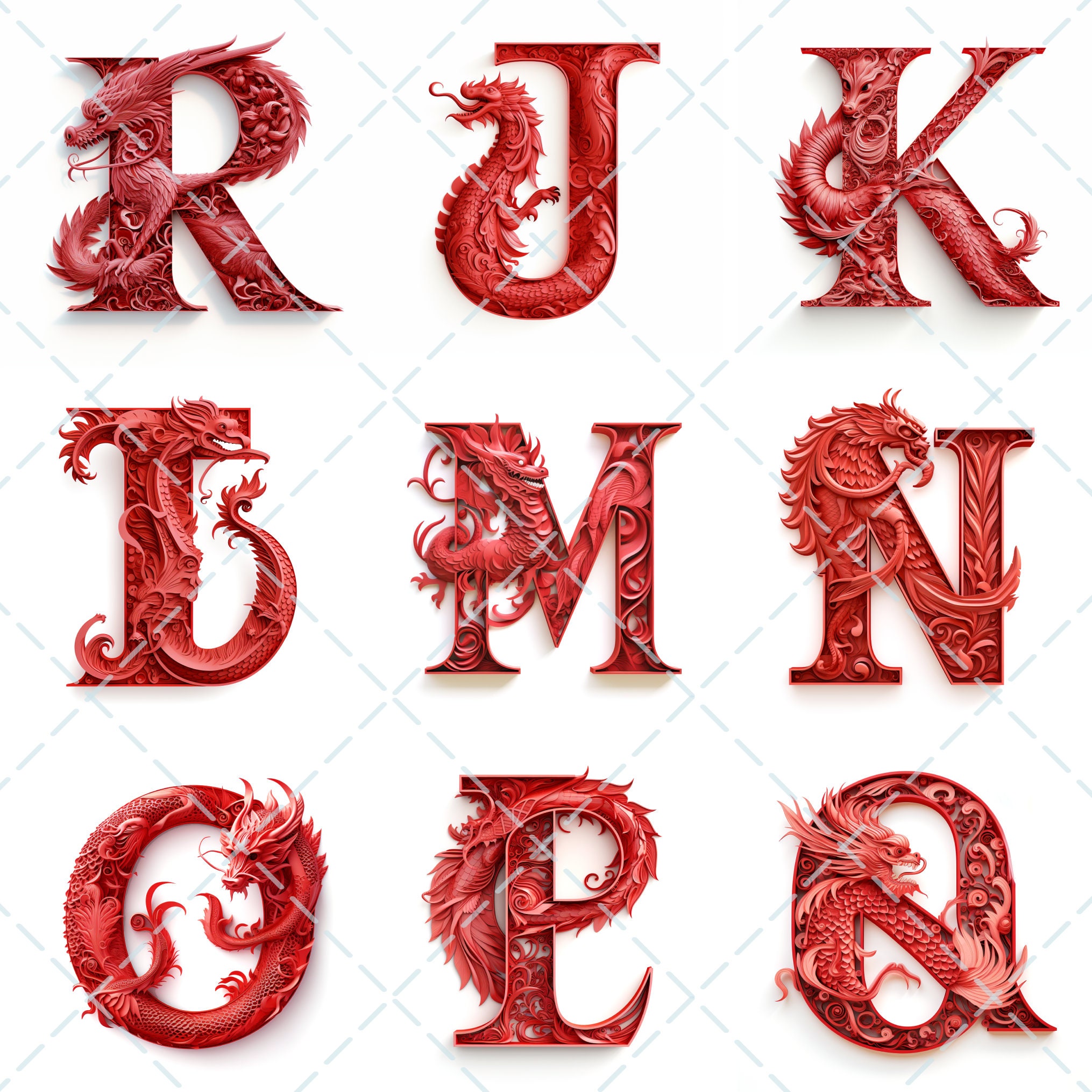 Chinese Dragon Alphabet PNG Clipart Lunar New Year Letters Carved ...