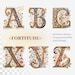 Fortitude Virtue Alphabet | Transparent PNG SVG | Medieval Illuminated ...