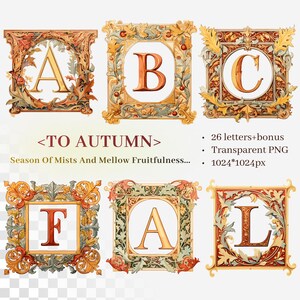 Autumn Leaves Alphabet | Transparent PNG SVG | Thanksgiving ...