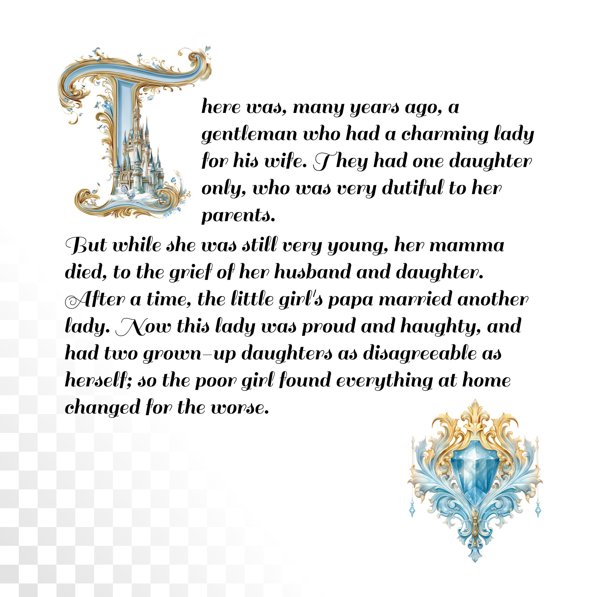 Cinderella Fairy Tale Alphabet | DIY Children’s Book | Transparent PNG ...