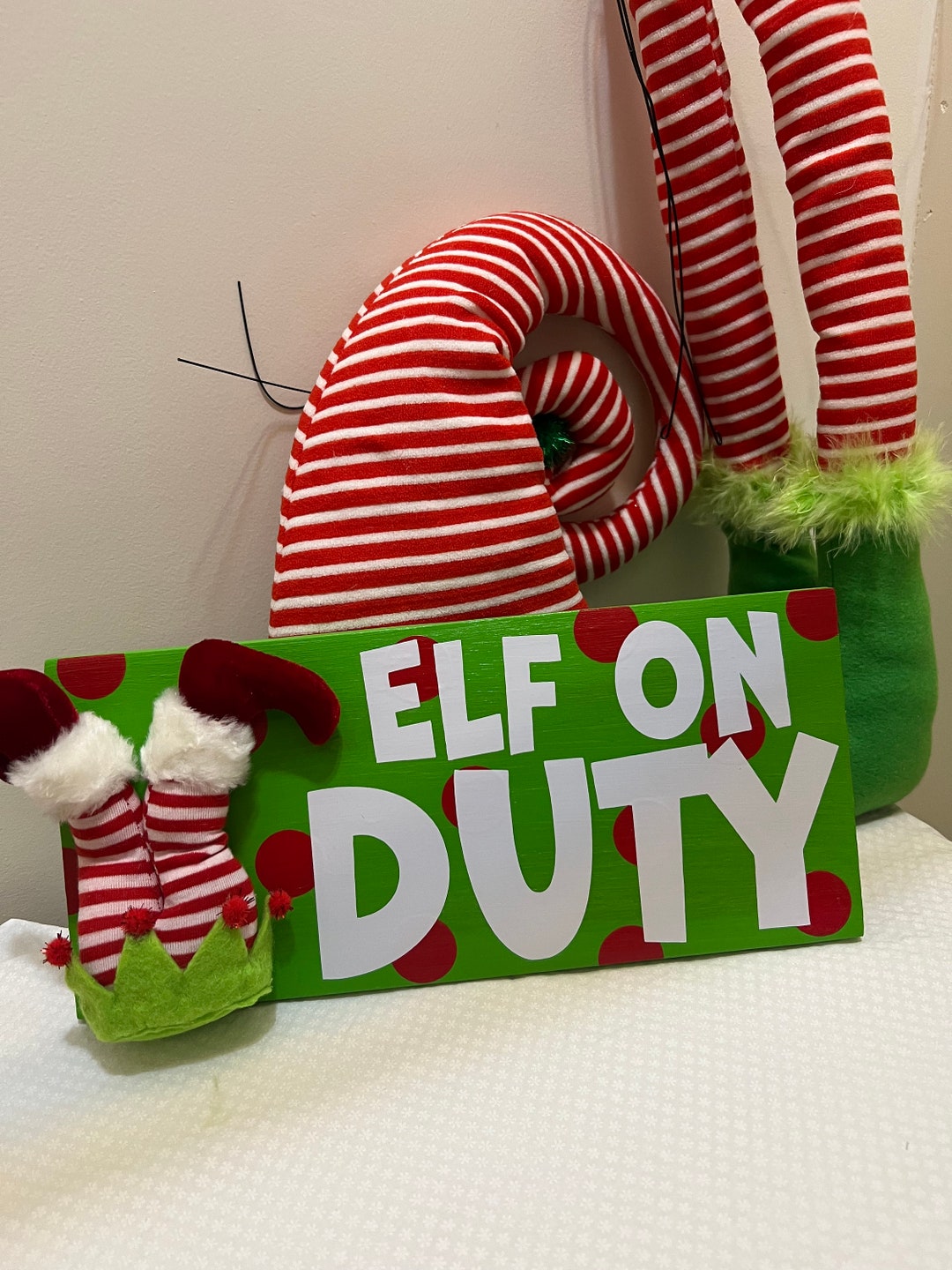 Christmas Kit, Elf Wreath Kit, Elf on Duty, Elf Christmas Embellishment ...