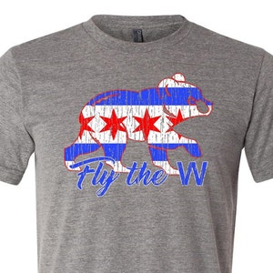 Fly the W Chicago Cubs T-shirt - Etsy