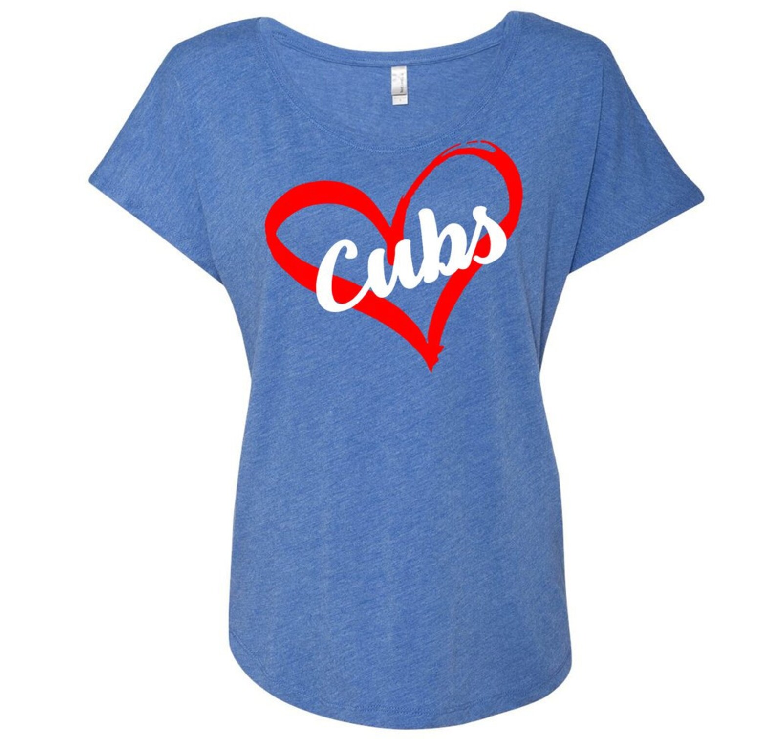 Chicago Cubs Heart Scoop Neck - Etsy
