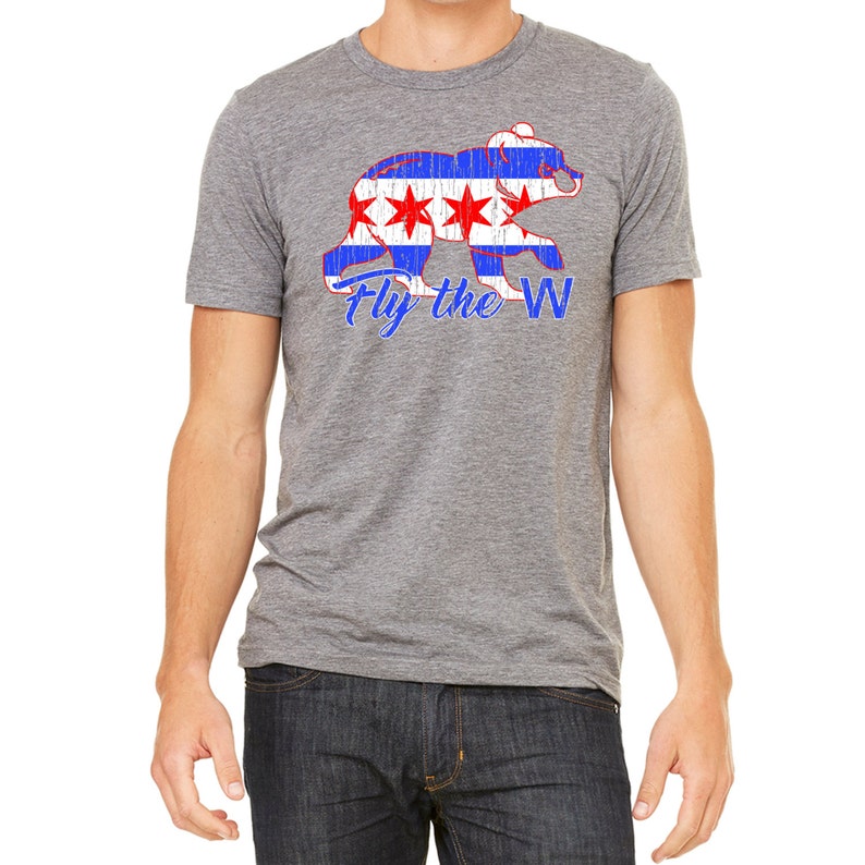 Fly the W Chicago Cubs T-shirt - Etsy