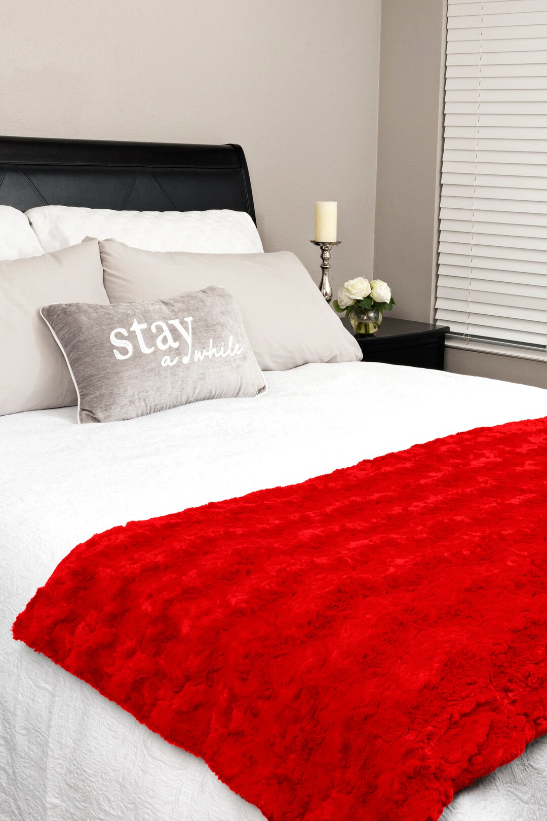 Scarlet Glacier Ready to Ship 60x72 Minky Blanket - Etsy