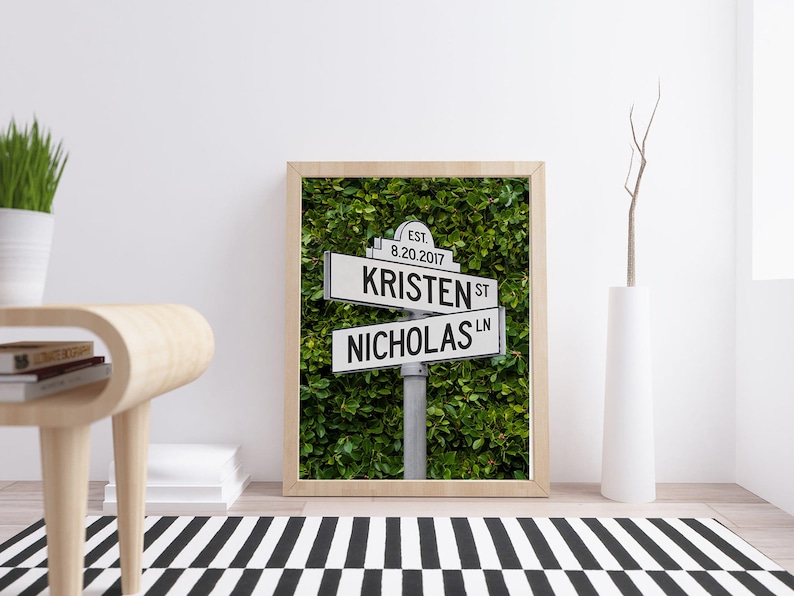 Personalized Intersection Street Sign, Custom Street Sign Printable ...