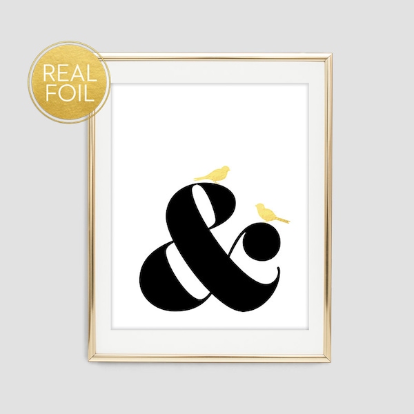 Gold Foil Ampersand - Etsy