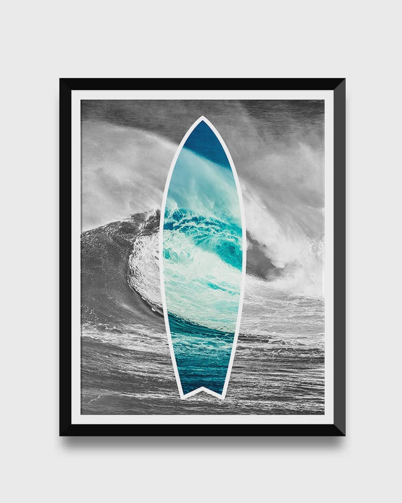 Surfboard Print, Surfboard Wall Art, Surfboard Printable, Surfboard ...