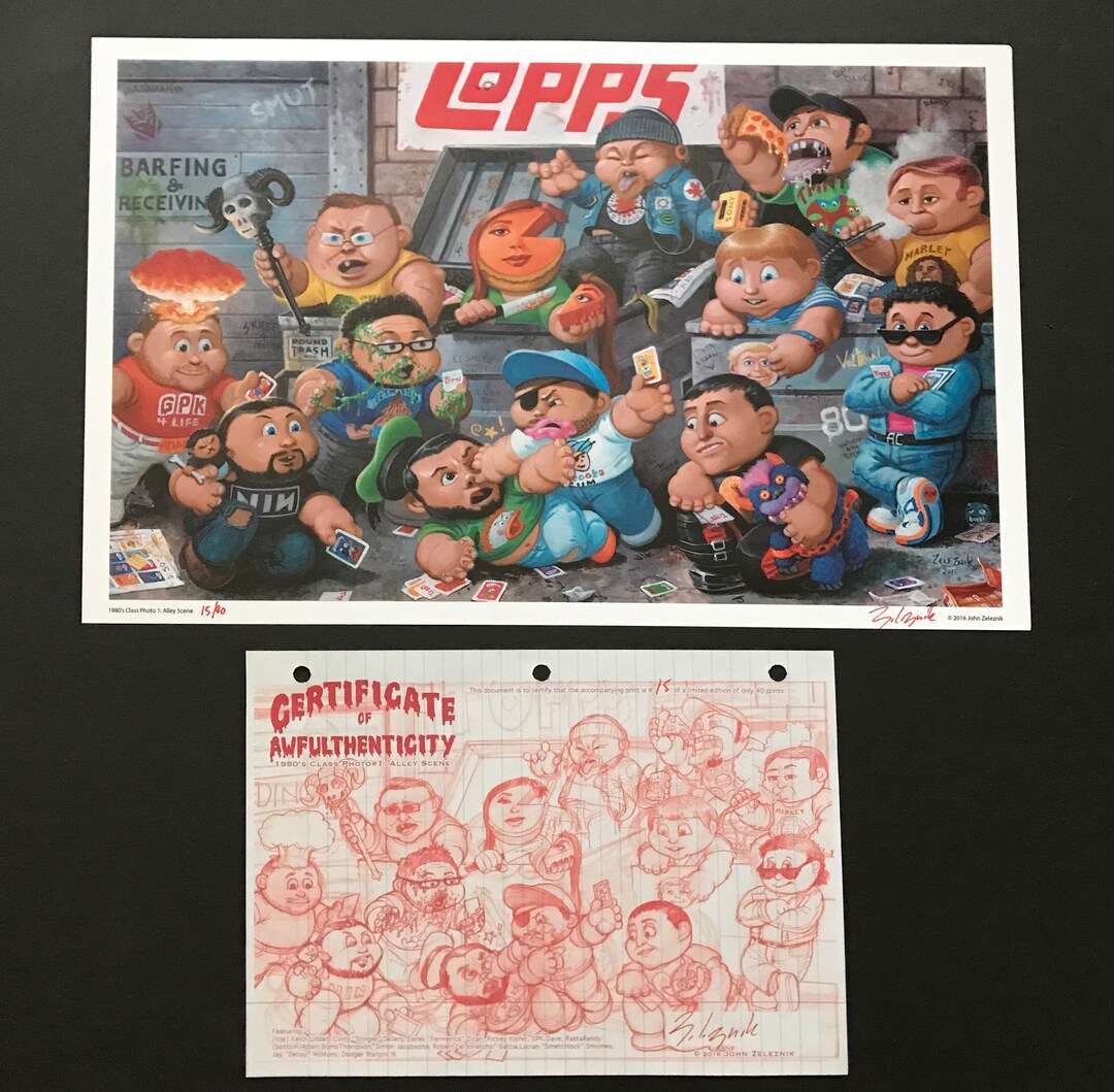 1980's GPK Alley Scene Signed & Numbered Limited Edition Print Garbage ...