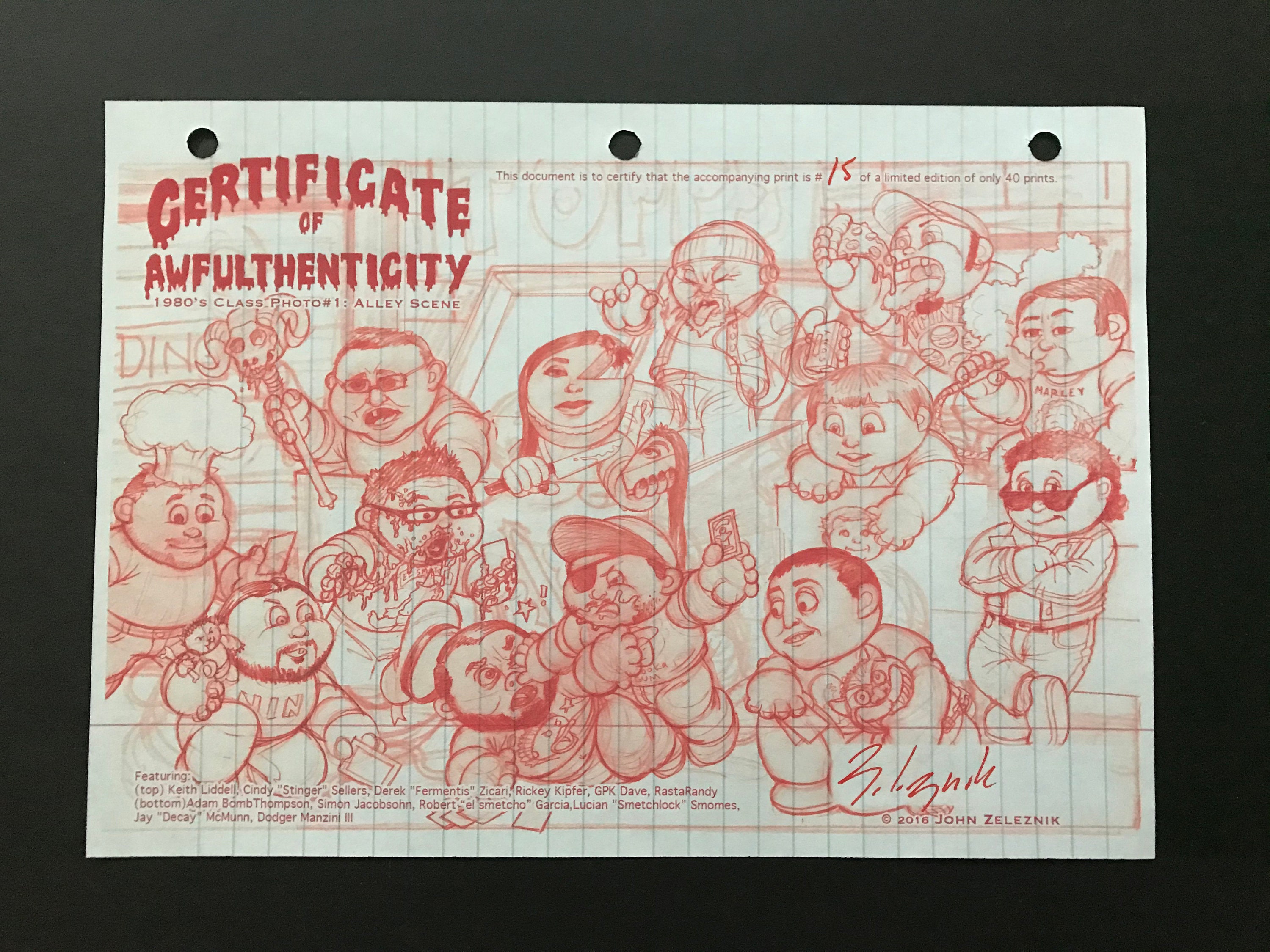 1980's GPK Alley Scene Signed & Numbered Limited Edition Print Garbage ...