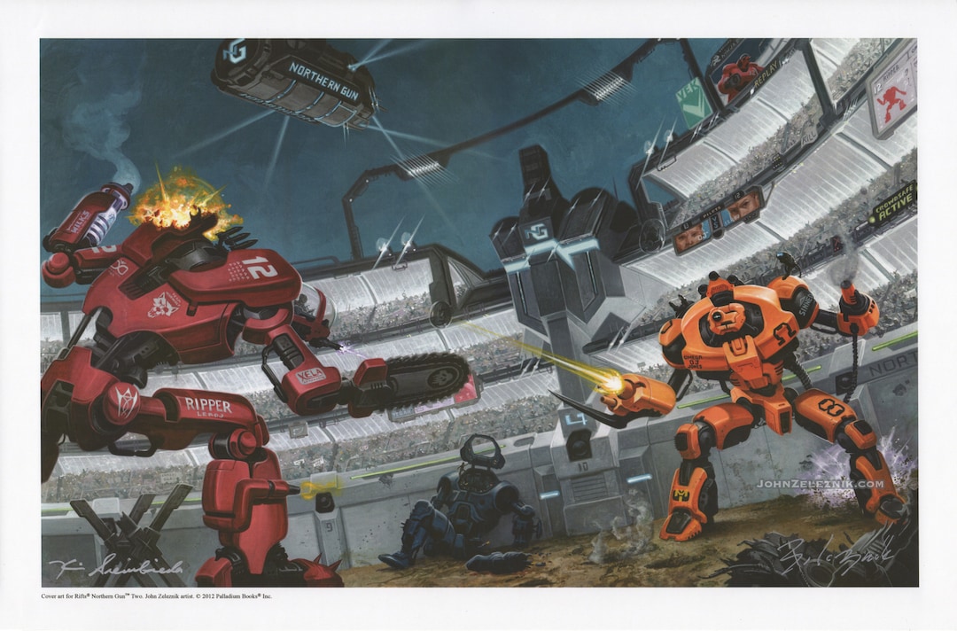 Northern Gun 2 Print Rifts, Hand-signed Cover Artist John Zeleznik AND ...