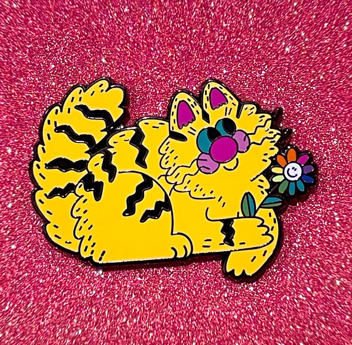 Groovy Cat Pin - Etsy