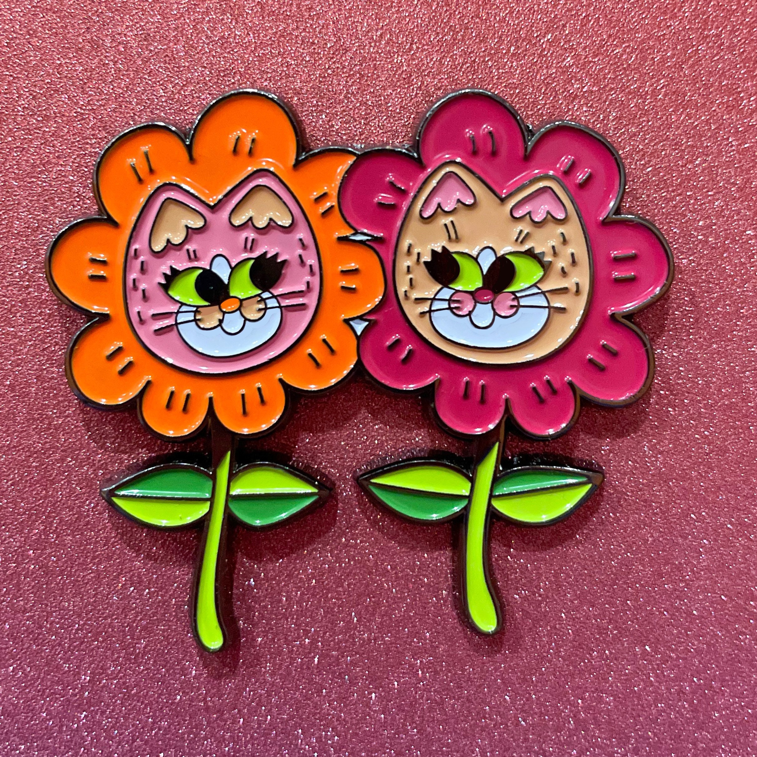 Lesbian Pride Cat Enamel Pin - Etsy