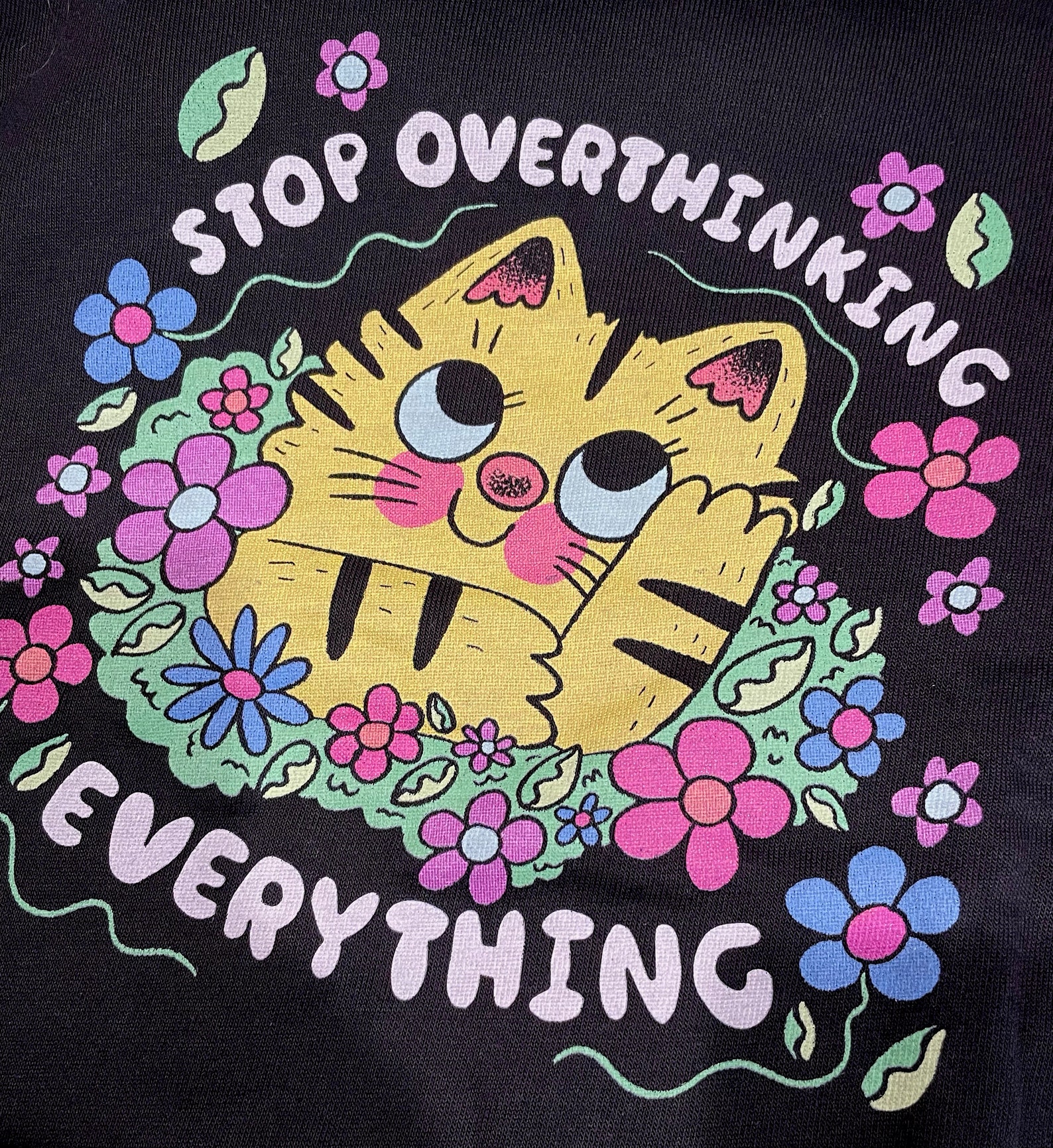 Stop Overthinking Cat Sweatshirt - Etsy