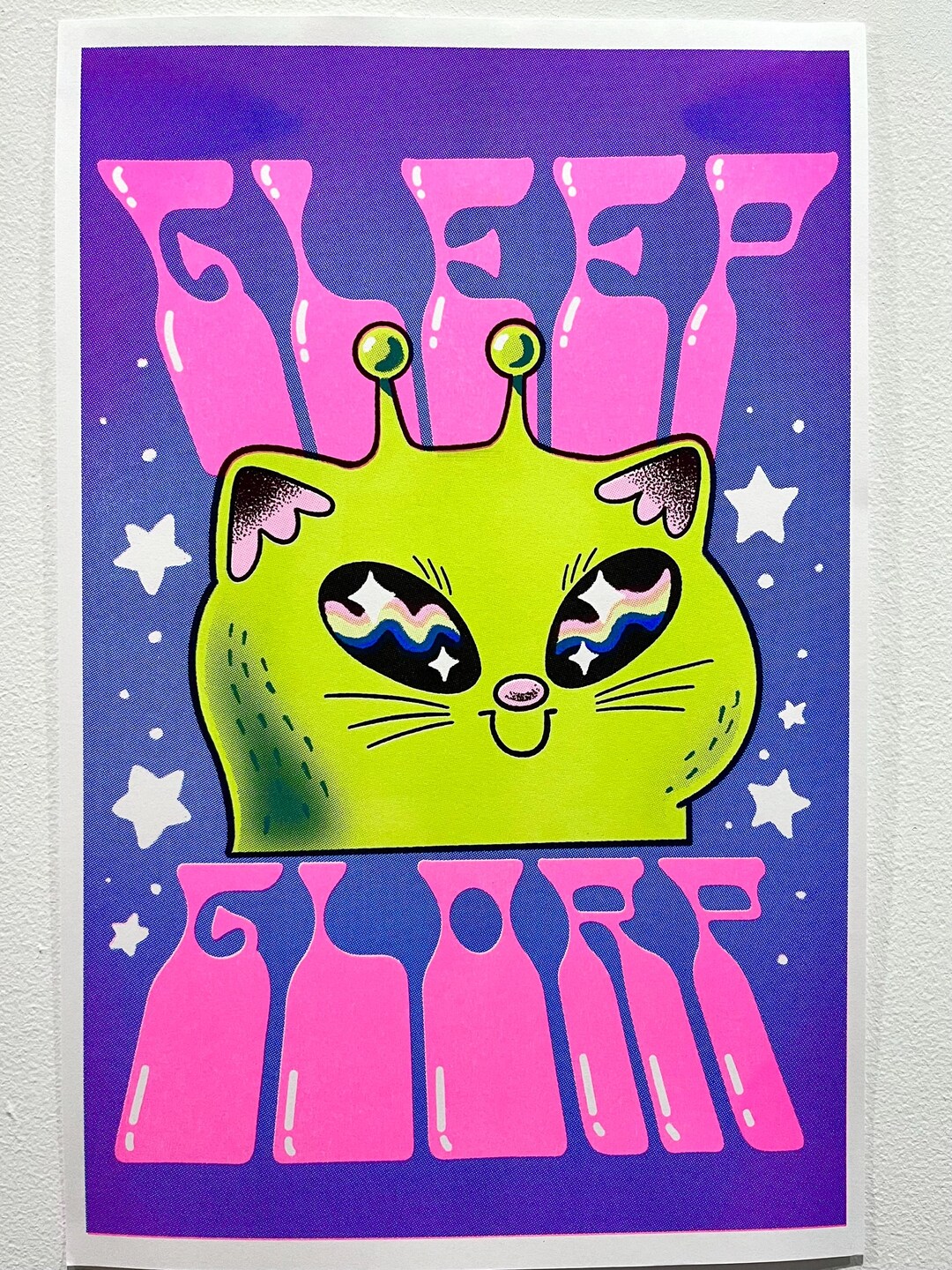 Gleep GLORP Risograph Print - Etsy