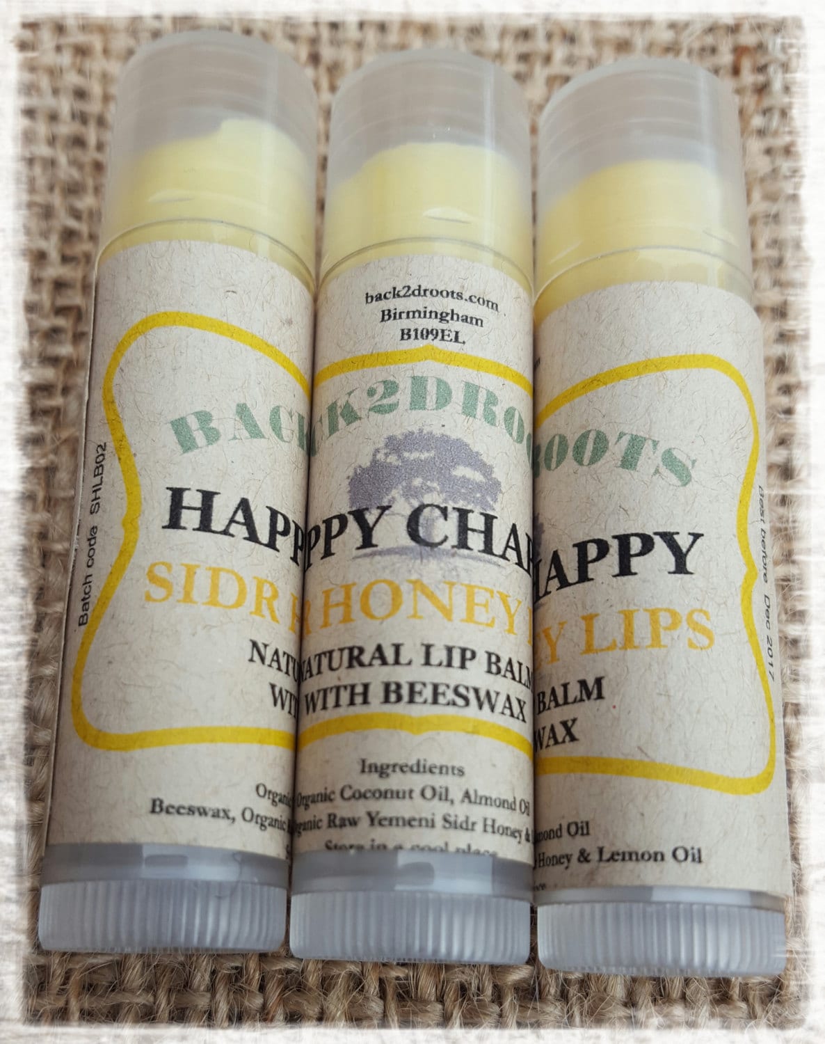 Happy Chap Organic Lip Balm. Yemani Sidr Honey & Lemon - Etsy
