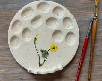 Circular Ceramic Paint Palette - Etsy