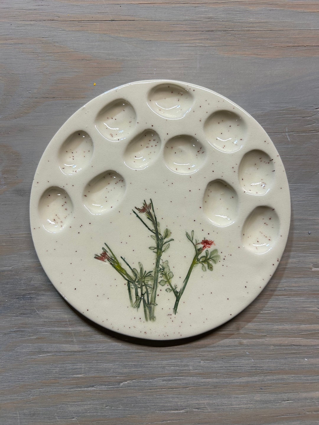 Circular Ceramic Paint Palette - Etsy