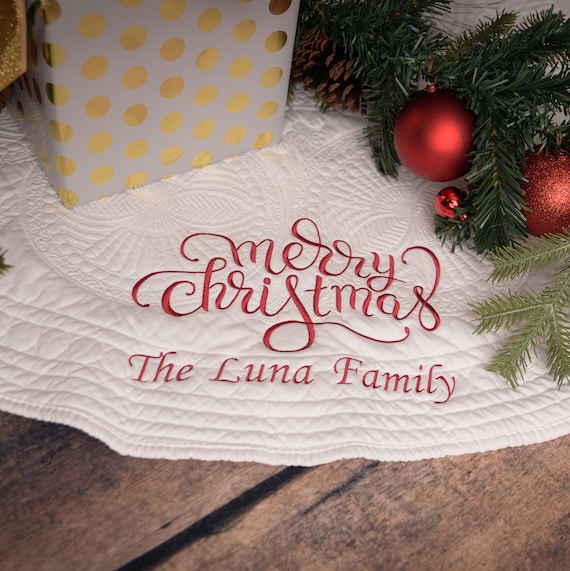 Monogram Christmas Tree Skirt
