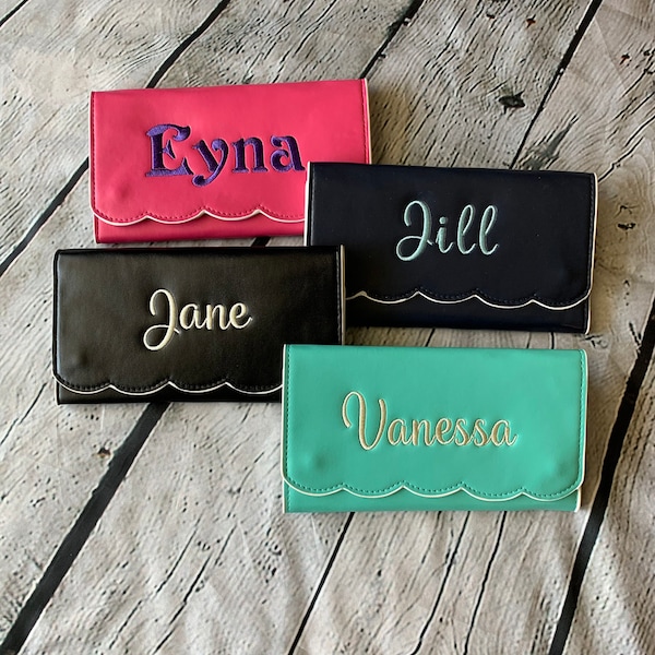 Monogram Wallet - Etsy