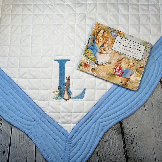 Heirloom Peter Rabbit Personalized Crisscross Keepsake Blanket | Etsy