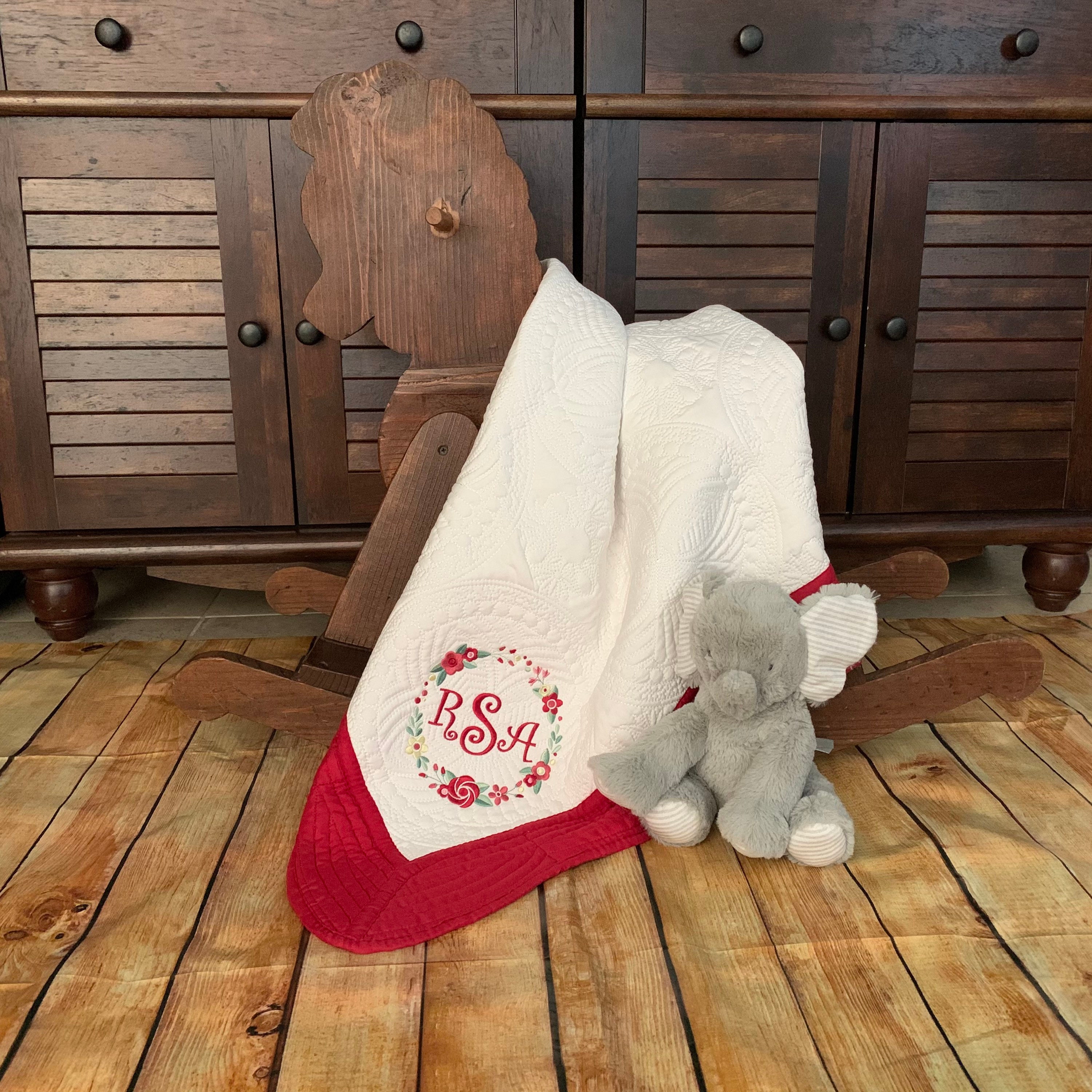 Heirloom Baby Quilt Monogramed Baby Quilt Personalized Baby - Etsy