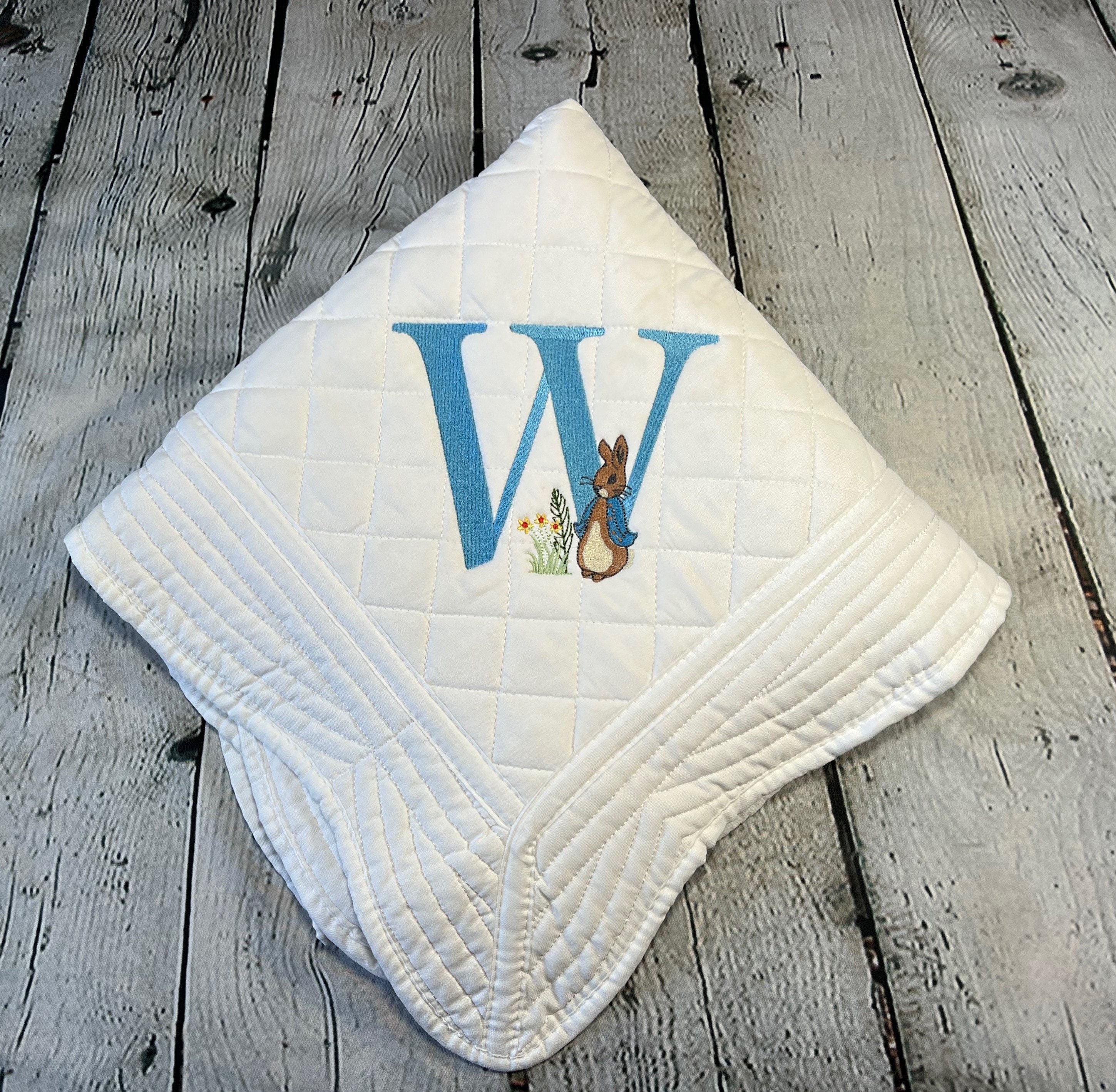 Heirloom Peter Rabbit Personalized Crisscross Keepsake Blanket | Etsy
