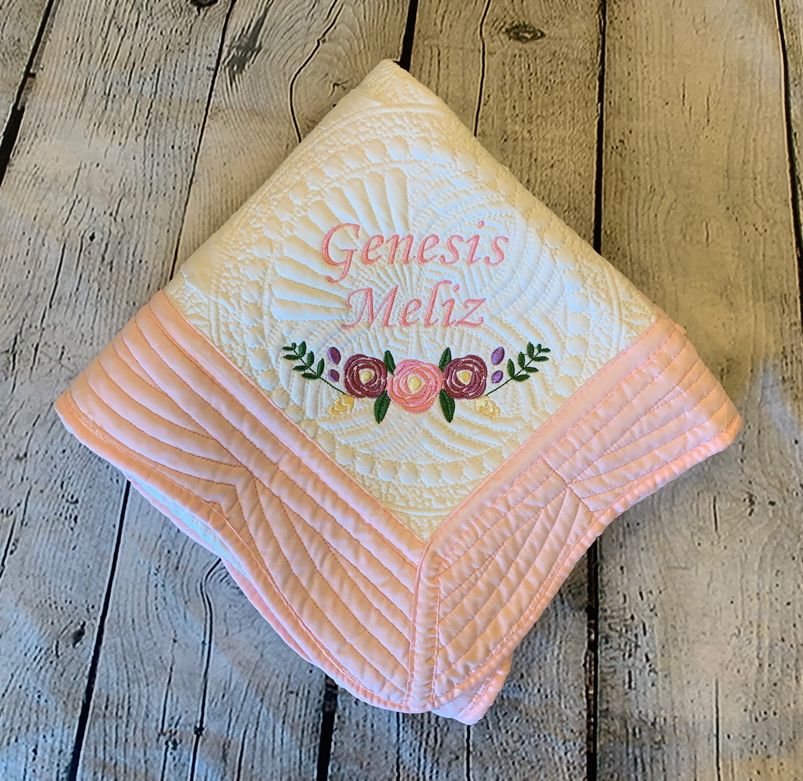 Heirloom Baby Quilt Custom Baby Quilt Monogramed Baby Quilt - Etsy