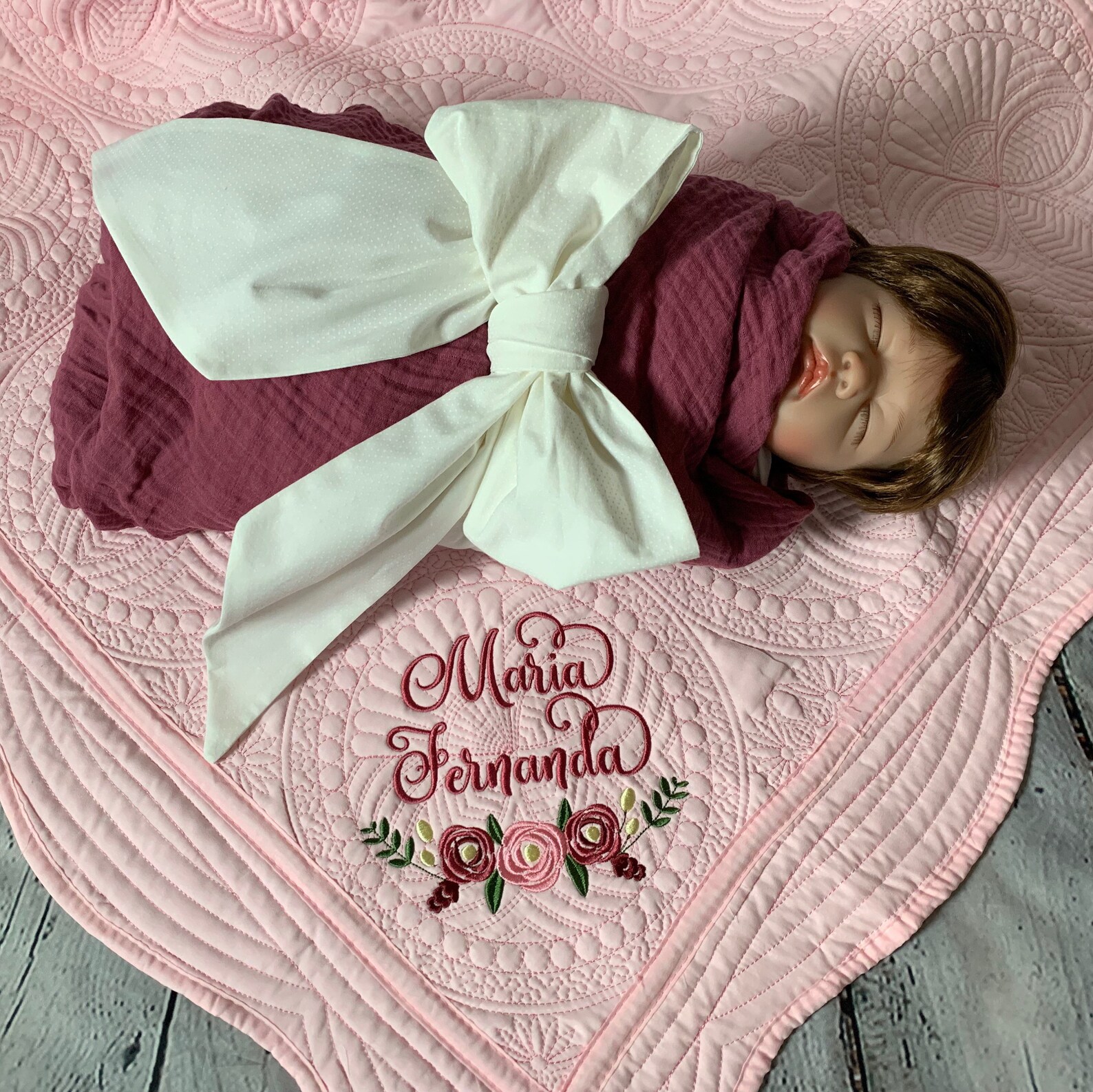 Heirloom Baby Quilt Custom Baby Quilt Monogrammed Baby - Etsy