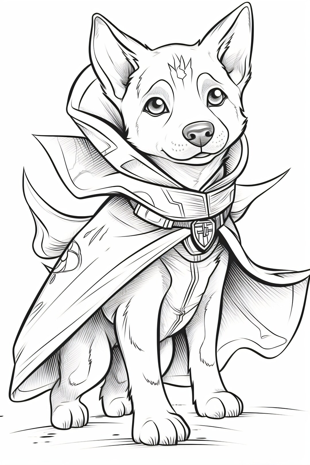 Color Me Dog Coloring Page 021 - Etsy