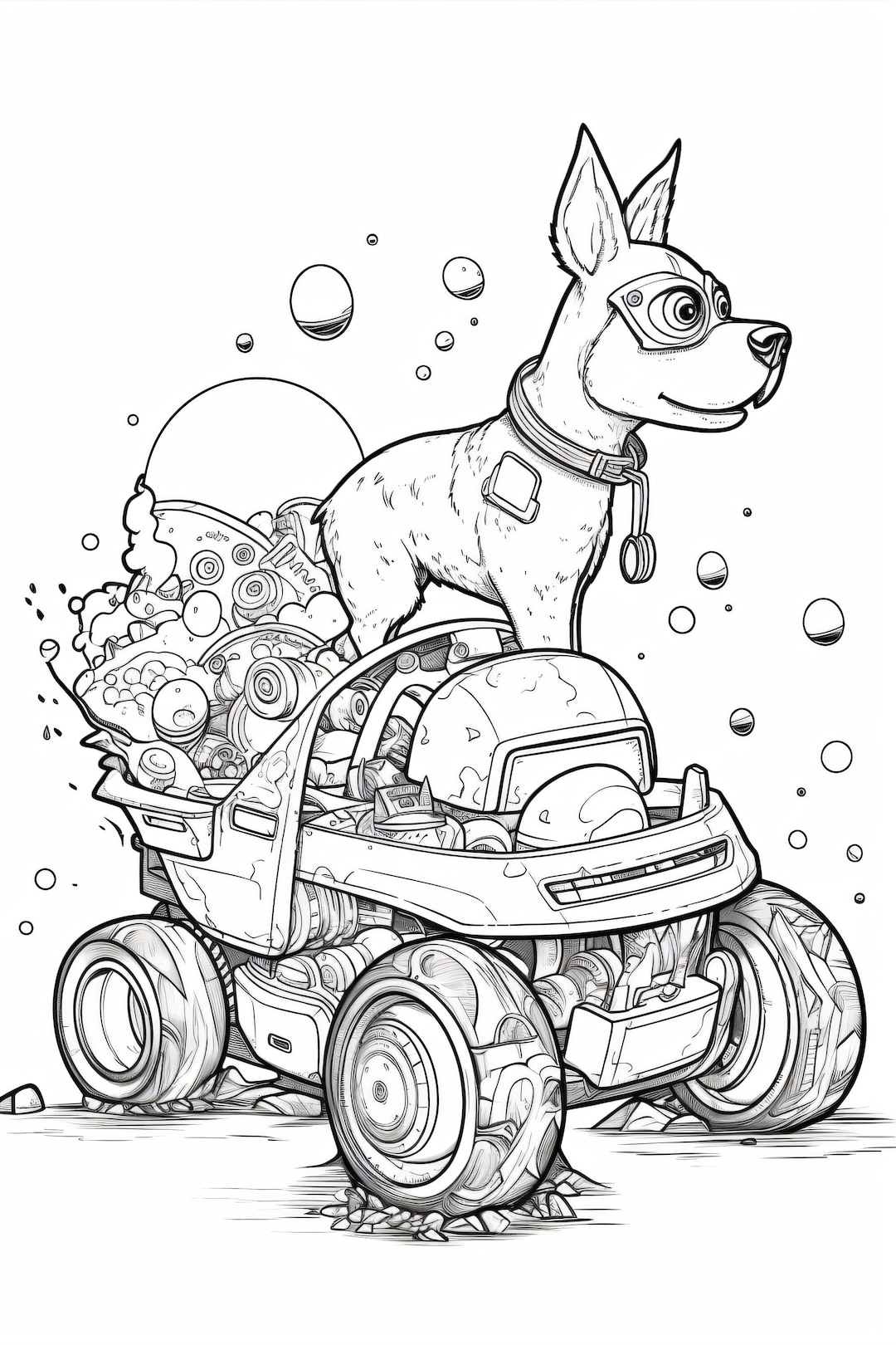 Color Me Dog Coloring Page 018 - Etsy