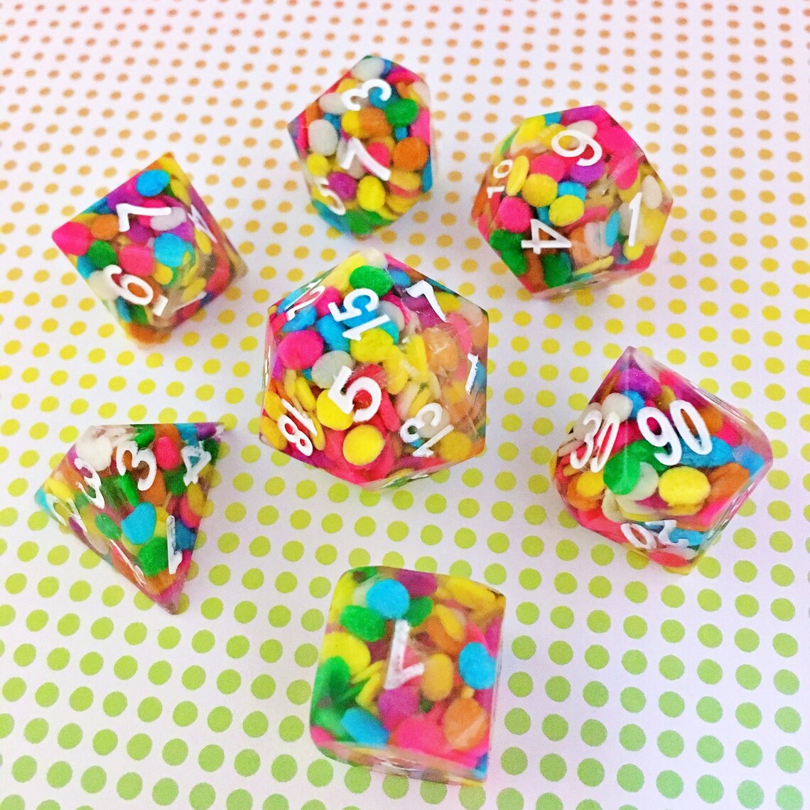 Sale Rainbow Dice Set for Dungeons and Dragons Table Top - Etsy