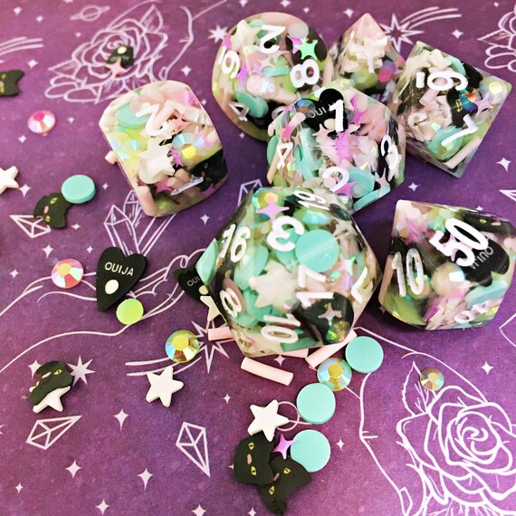 Pastel Witch Dice Set for Dungeons and Dragons Table Top RPGS - Etsy