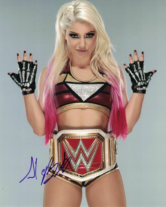 Alexa Bliss Autographed Signed 8x10 Photo Wwe Reprint Etsy