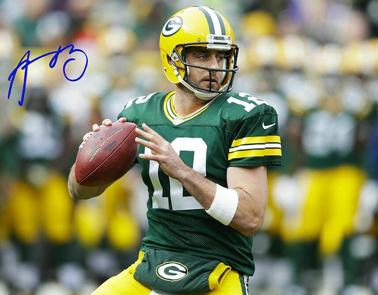 Aaron Rodgers 8x10 print Packers Signed Autograph | Etsy