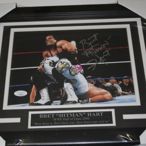 Custom Framed With Mat, Bret Hart, Framed , Autographed, Signed, 8x10 ...