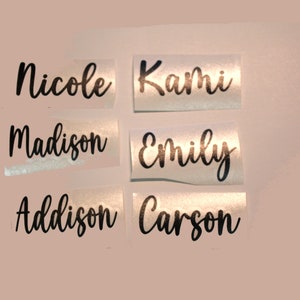 Decals for Tumblers, Name Decal, Vinyl Words, Names, Vinyl Sticker ...