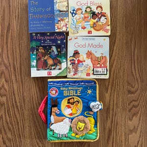 Vintage Children's Board Books Lot of 5 Prayers Christmas Thanksgiving ...