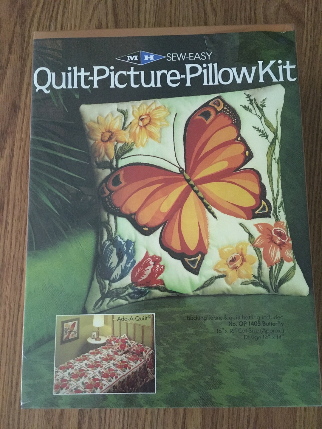 Vintage Butterfly Pillow Sew Easy Quilt Picture Pillow Kit New in Box ...